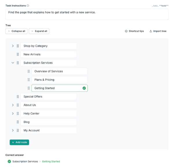 The Power of Tree Testing in Optimization