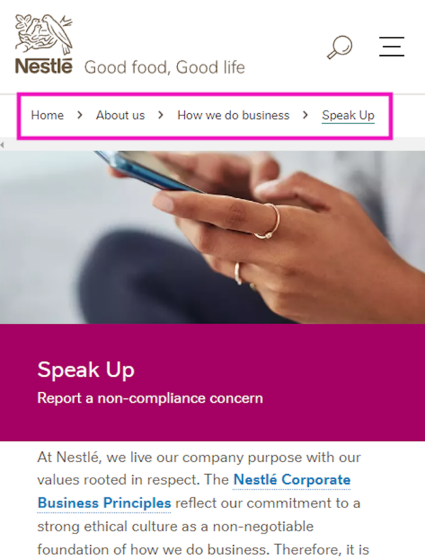 Mobile Breadcrumbs Design Guidelines