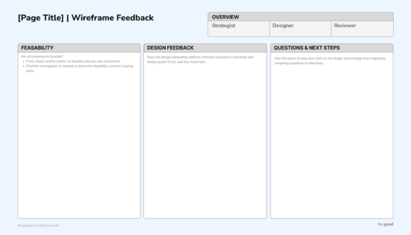 How Do I Actually Review a Wireframe? - The Good